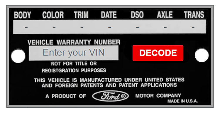 Our Mustang Vin & Door Tag Decoder Launches | Mustang Maniac